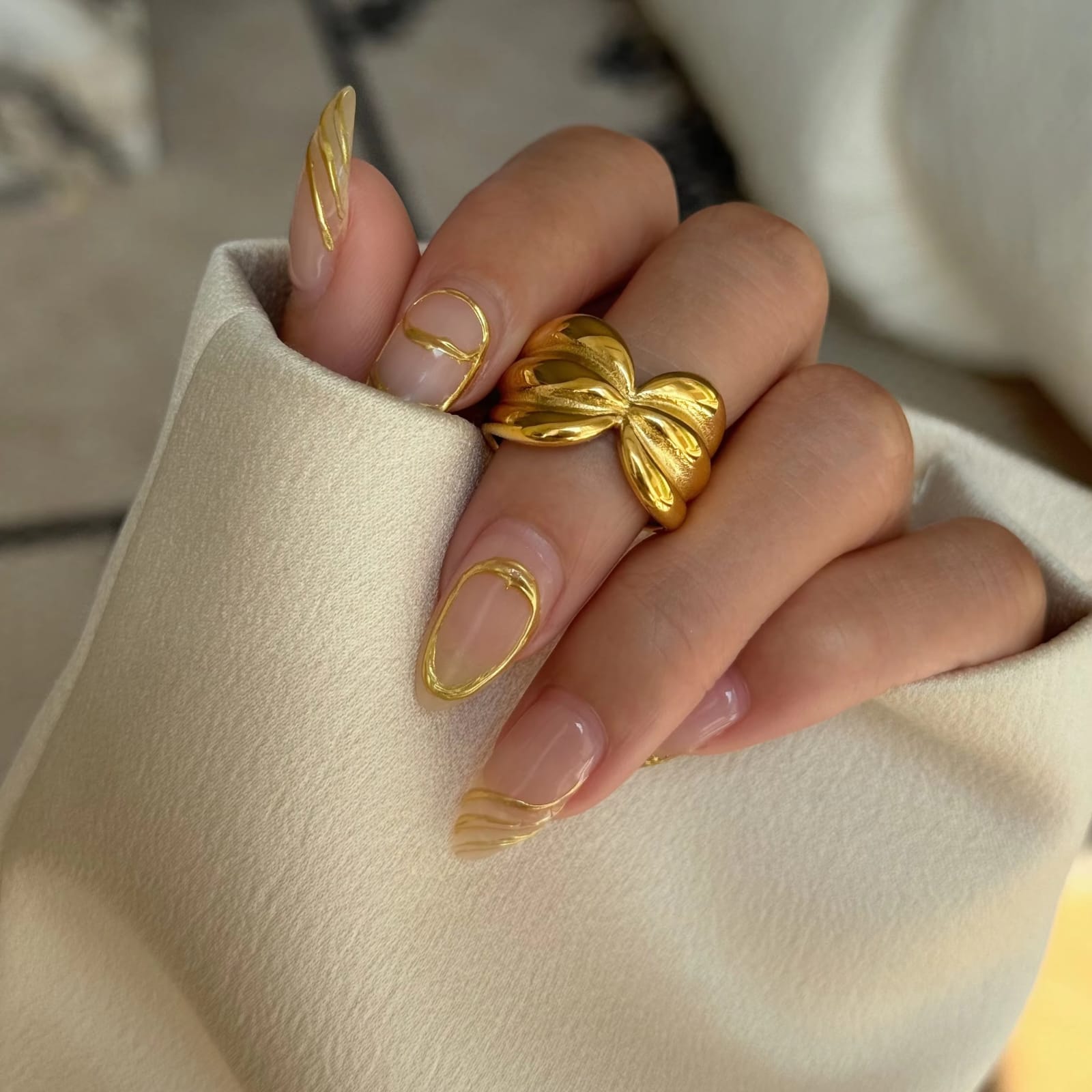 Sculptural Fan Ring – Zeina
